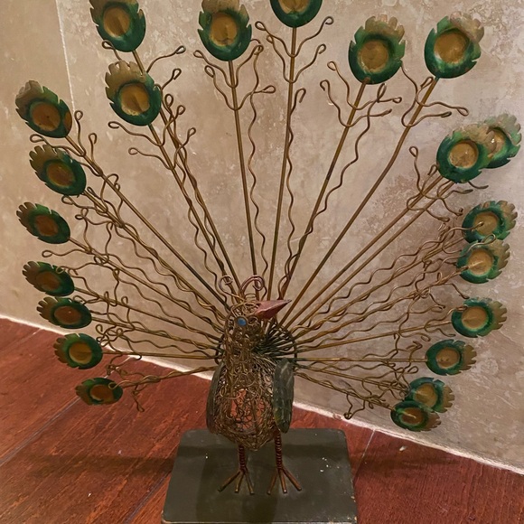 Accents | Mid Century Hand Crafted Wire Peacock | Poshmark